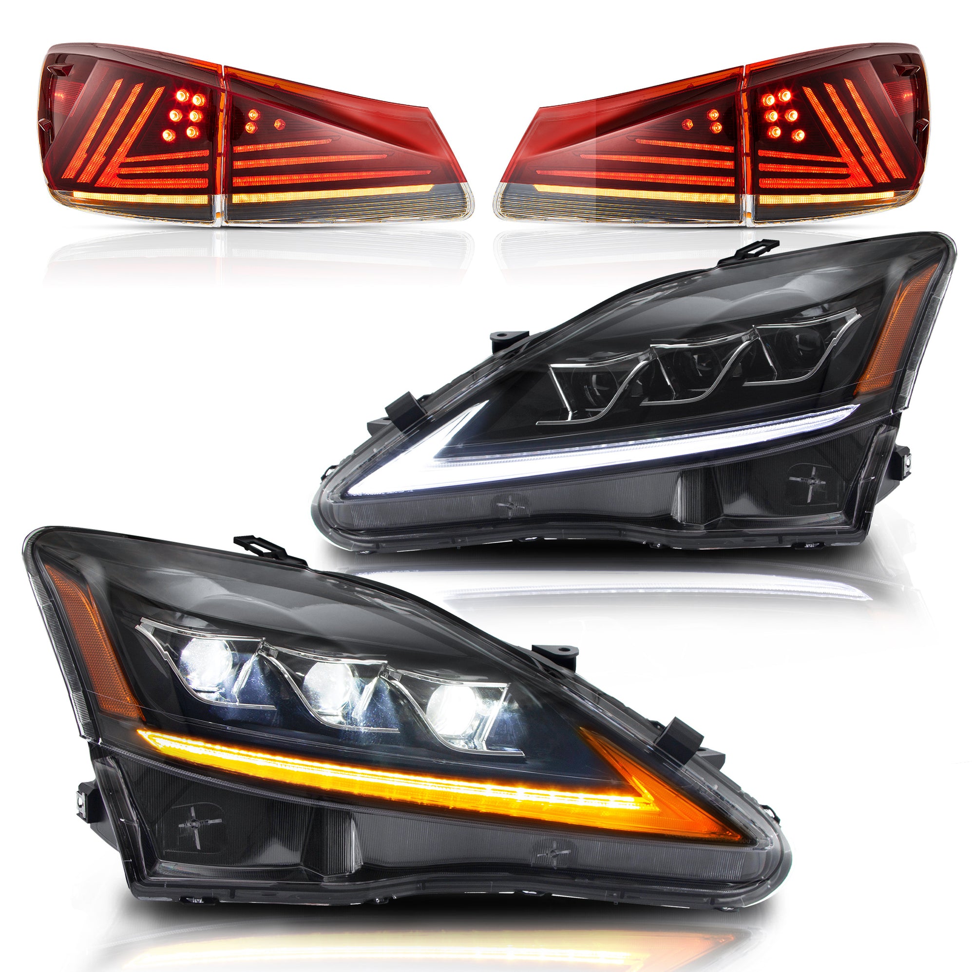 VLAND LED Headlights and Taillights For Lexus IS250/IS350 2006-2012 ISF ...