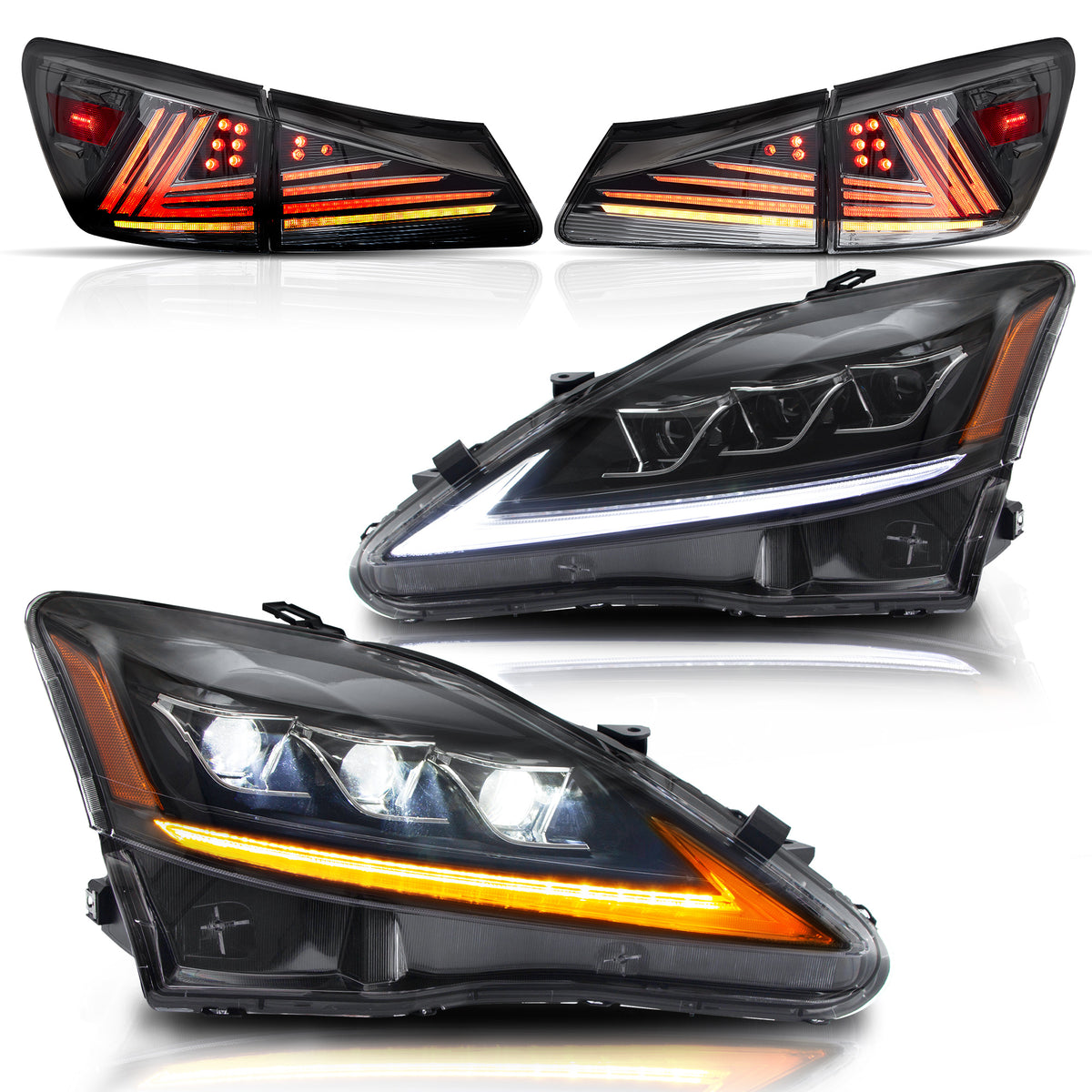 VLAND LED Headlights and Taillights For Lexus IS250/IS350 2006-2012 ISF ...