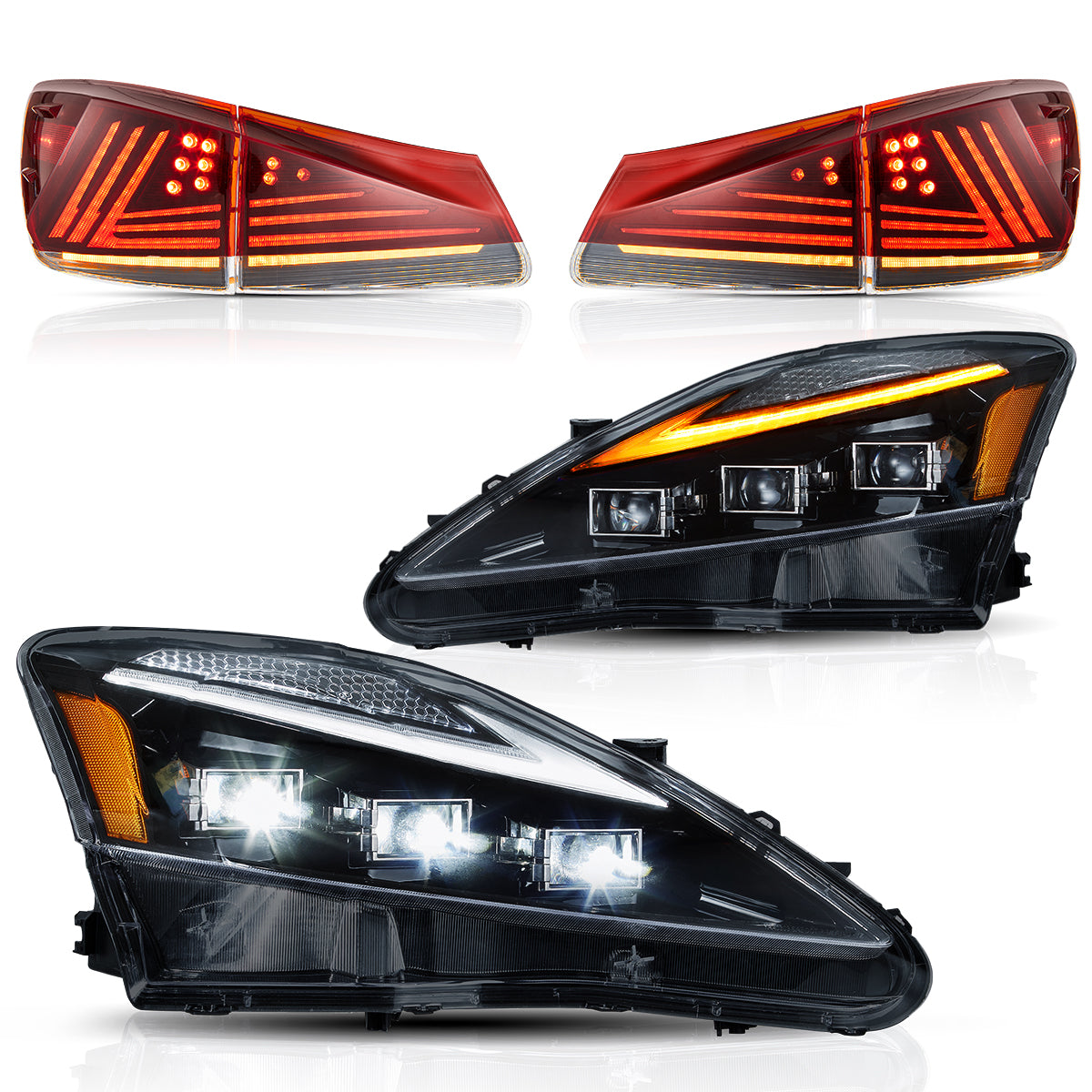 VLAND LED Headlights and Taillights For Lexus IS250/IS350 2006-2012 ISF ...