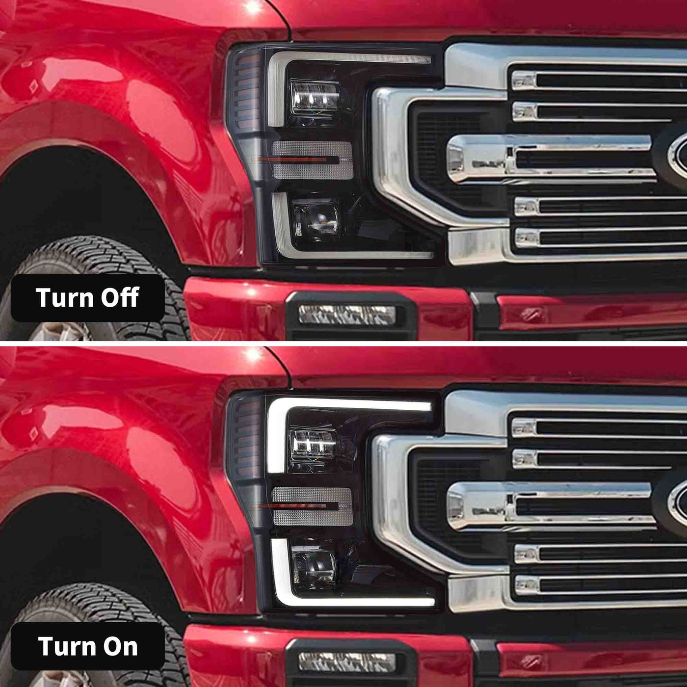VLAND LED Headlights For Ford F250 F350 F450 F550 Super Duty Halogen ...
