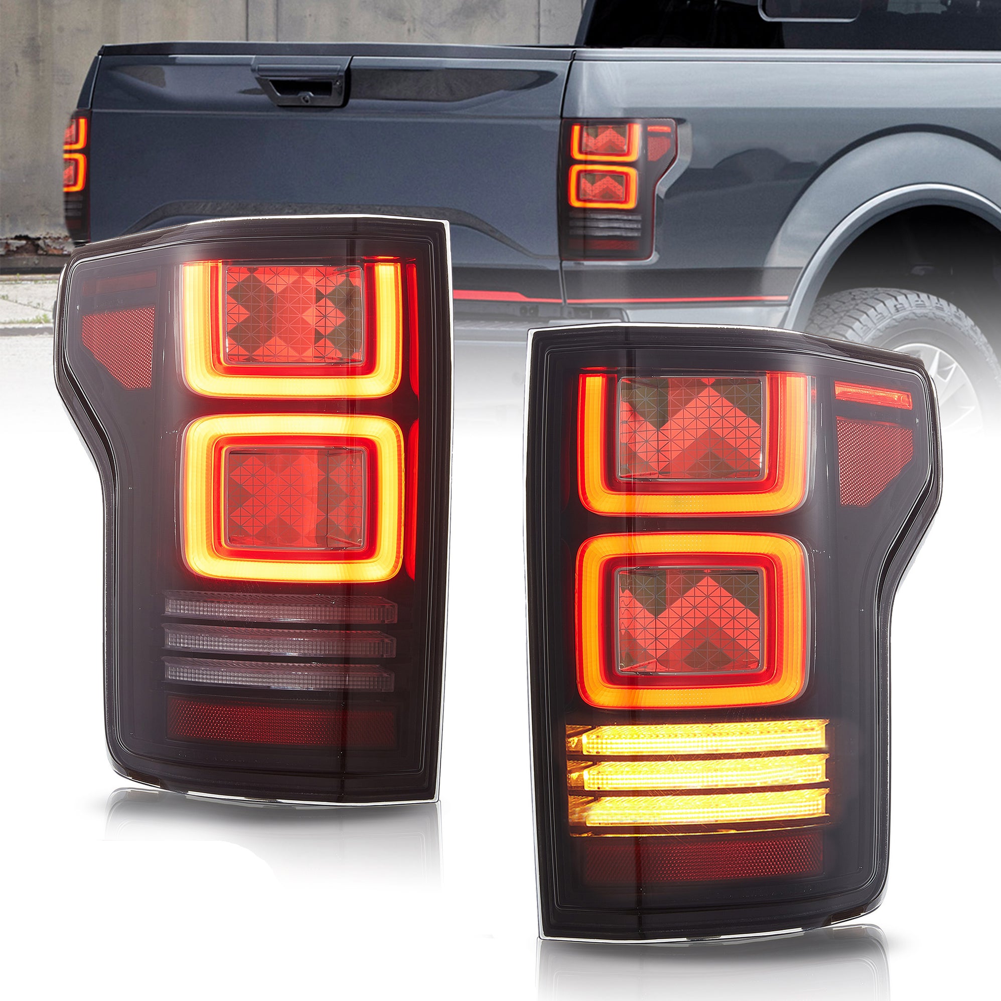 VLAND OLED Tail Lights For 2015-2020 Ford F150 W/AnimationTurn Signal ...