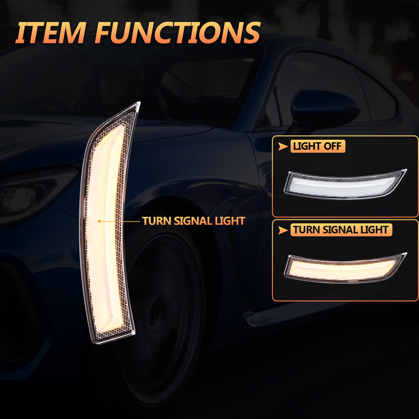 VLAND LED Side Marker Lamps For Toyota GR86 / Subaru BRZ 2nd Gen ZN8 ...