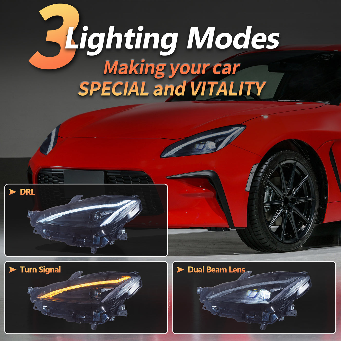 VLAND LED Headlights For Toyota GR86 / Subaru BRZ 2021-2024 ZD8 2n Gen