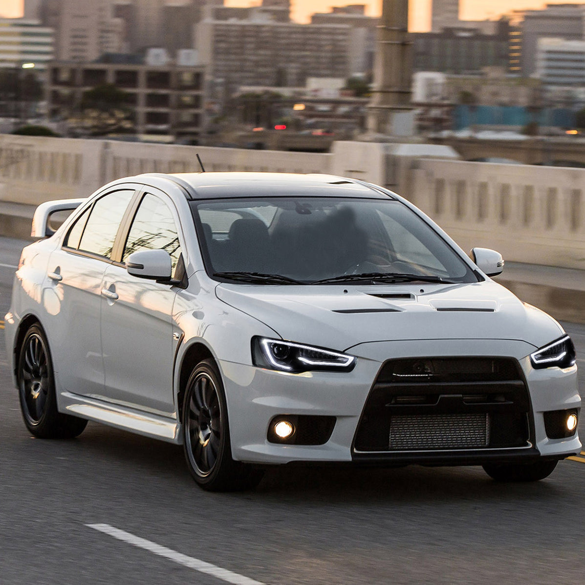 VLAND LED Projector Headlights For Mitsubishi Lancer GT EVO X 2008-2018 ...
