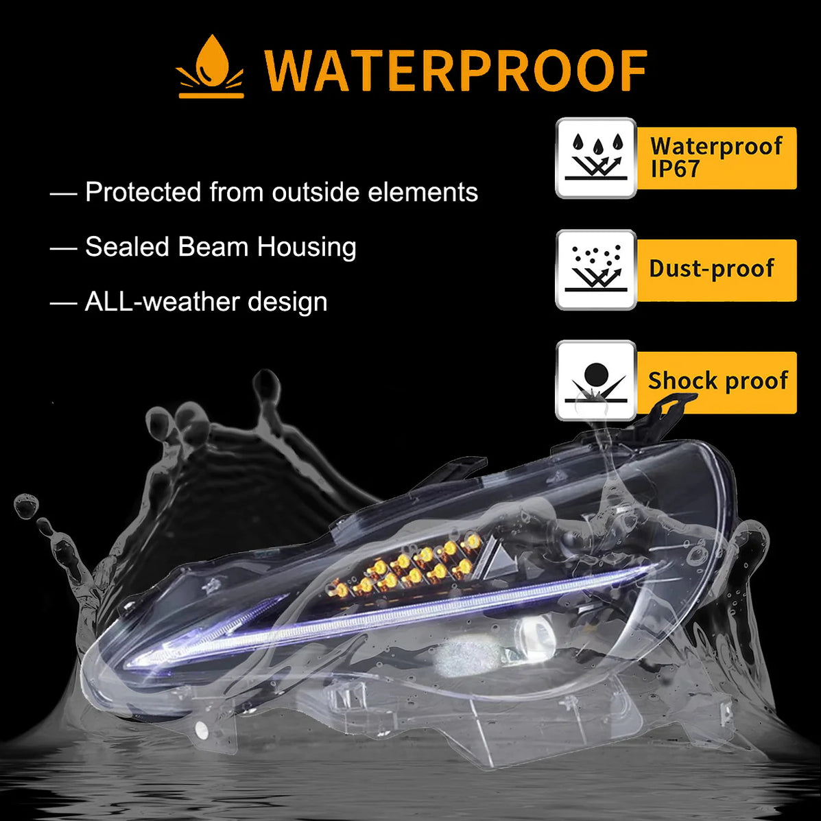 VLAND LED Projector Headlights and Tail Lights For Toyota 86/Subaru BRZ ...