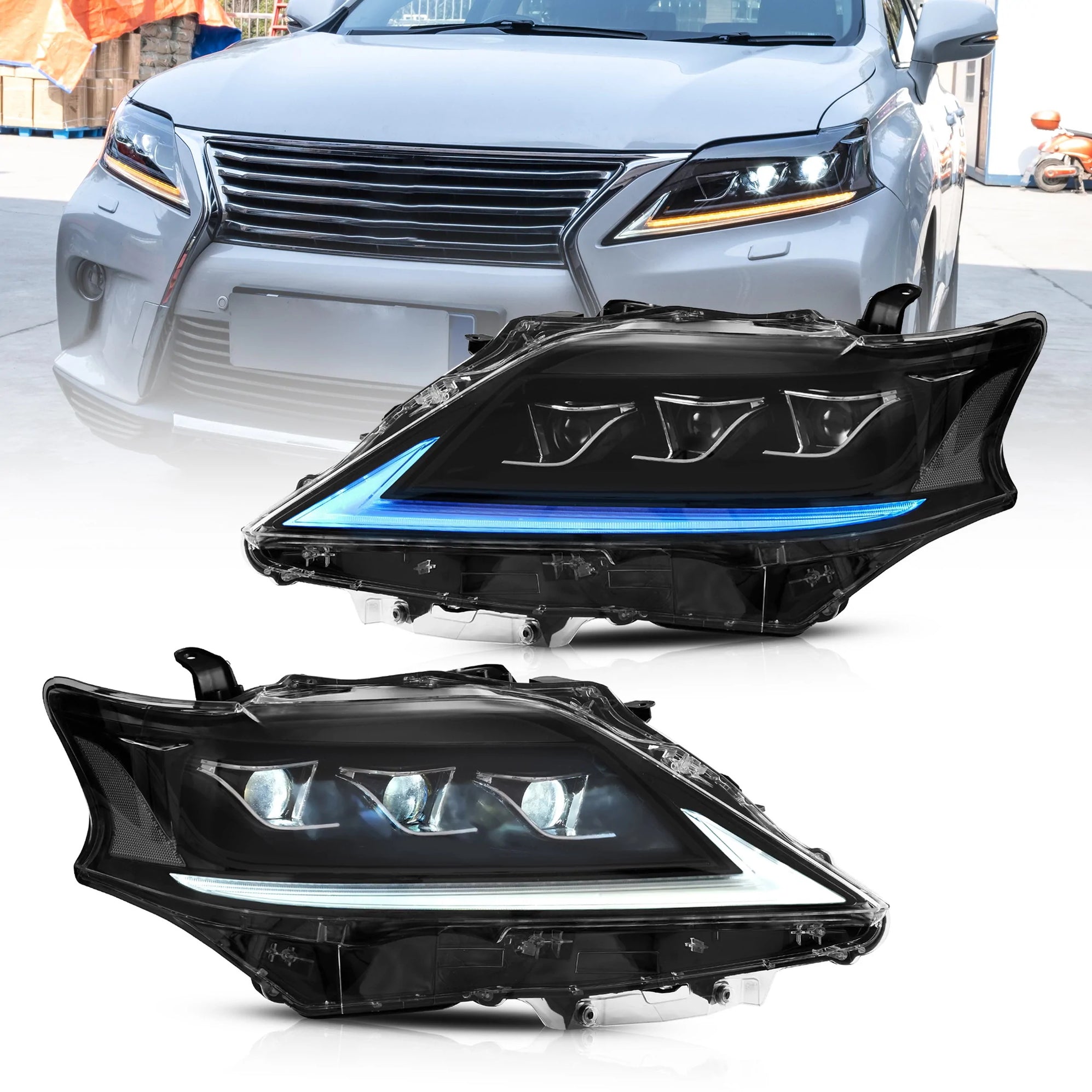 VLAND Full LED Headlights For Lexus RX350 RX450h 2012-2014 F Sport 3rd ...
