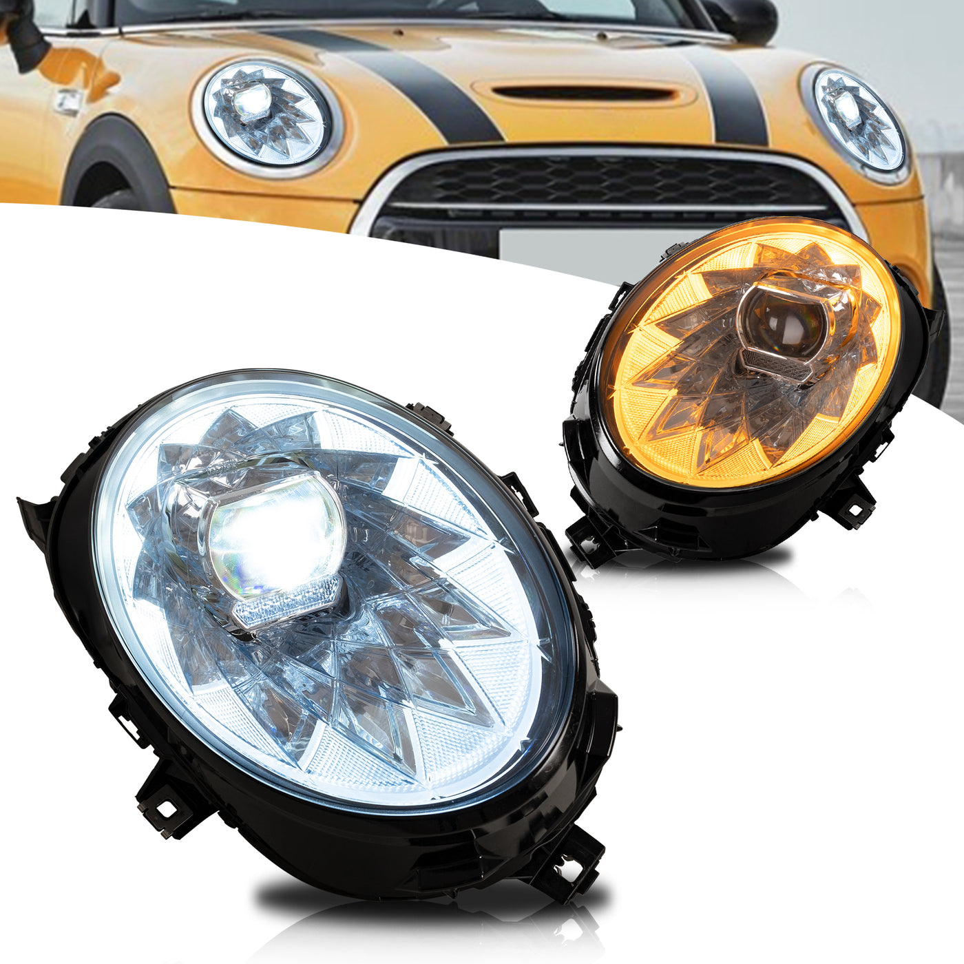 VLAND LED Headlights For BMW Mini Cooper F56 3-Door Hatchback 2014-2018 ...