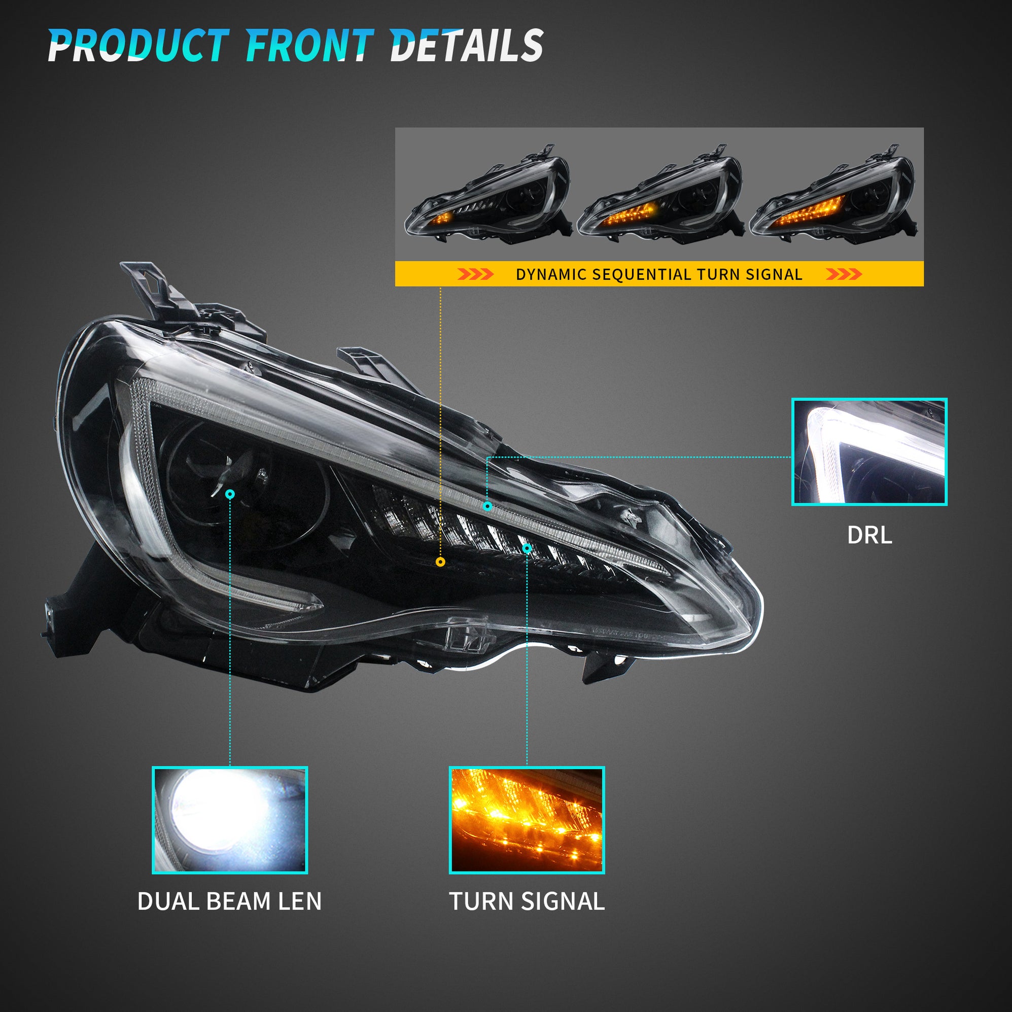 VLAND LED Headlights For Toyota 86/Subaru BRZ/Scion FR-S First Gen ZN6 ...