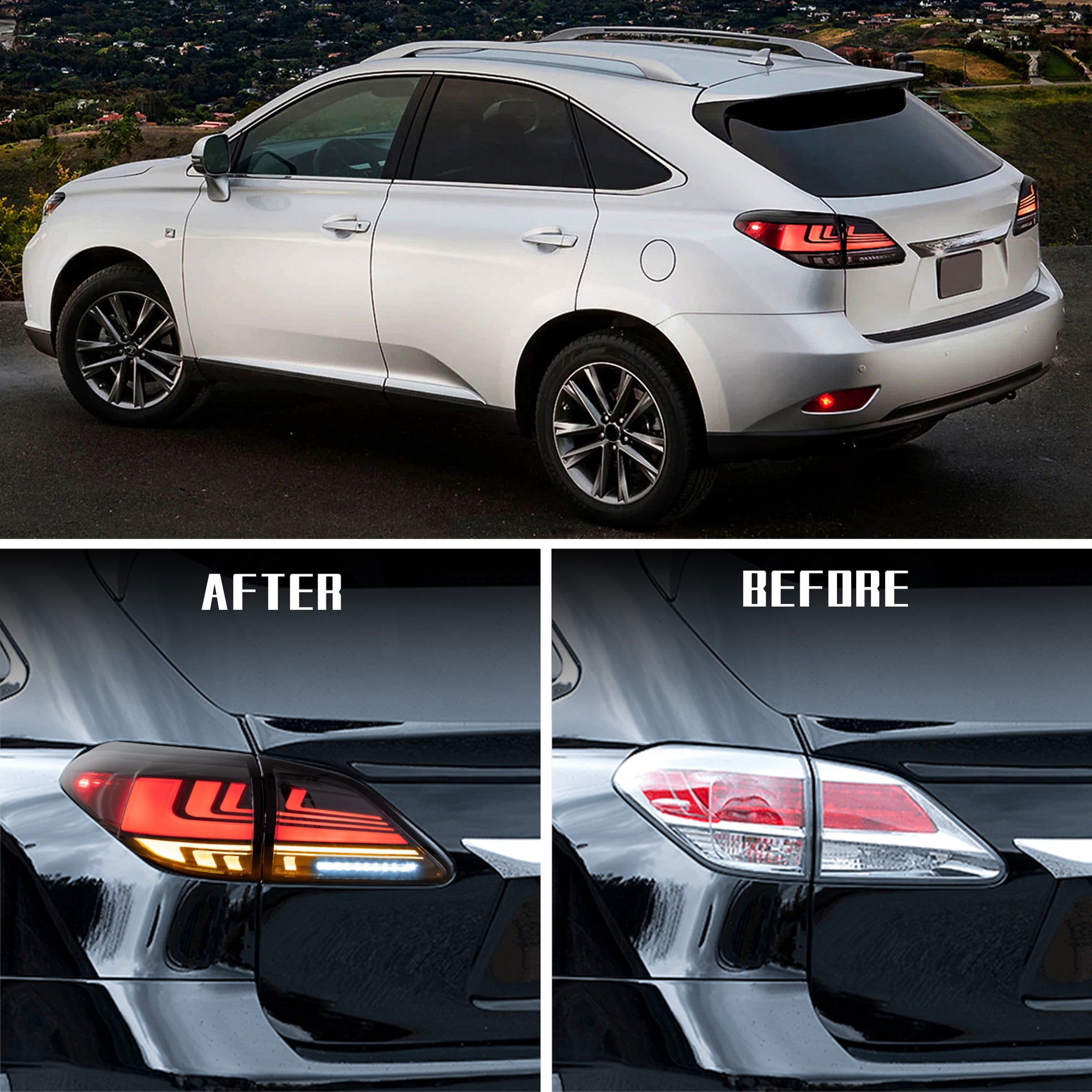 VLAND LED Rear Lights For Lexus RX350 RX400h RX450h RX450hL 2009-2014 ...