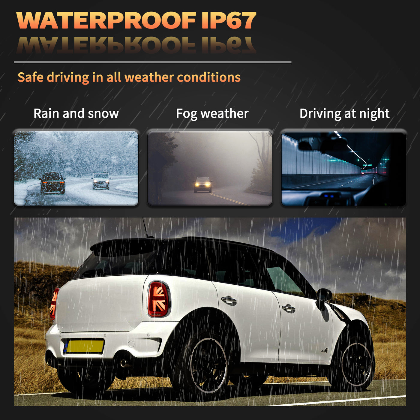 VLAND Full LED Tail Lights For BMW Mini Cooper Countryman R60 2010-2016 ...