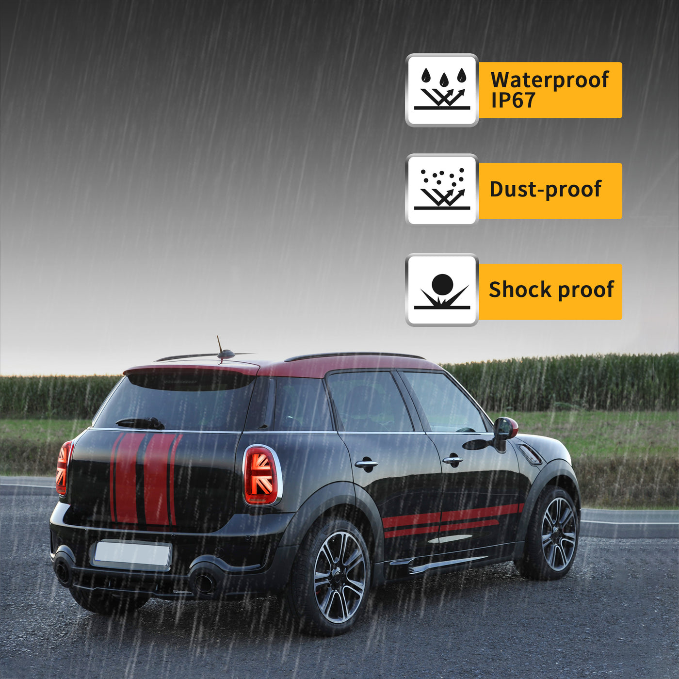 VLAND Full LED Tail Lights For BMW Mini Cooper Countryman R60 2010-2016 ...