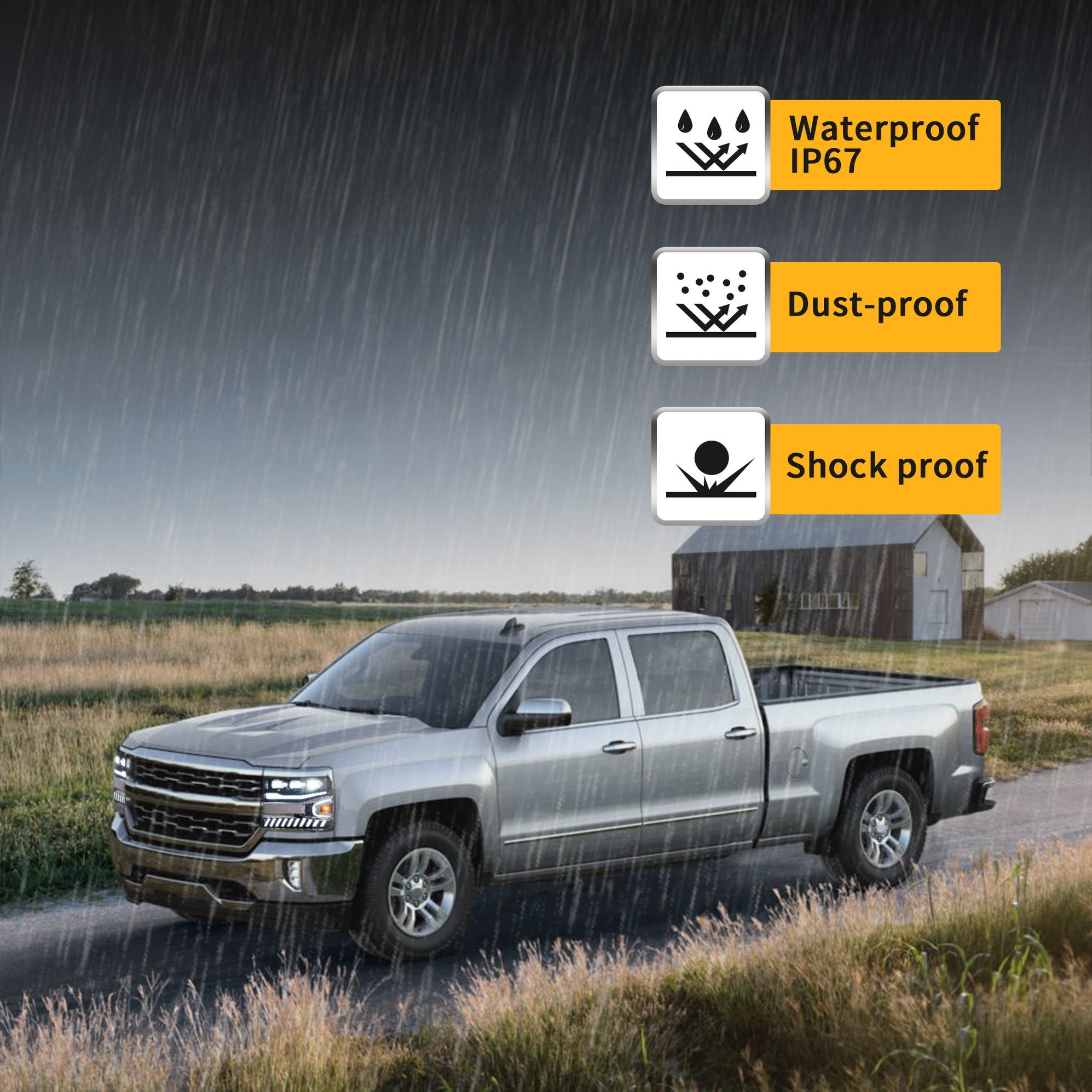 VLAND LED Head Lights For Chevrolet Silverado 1500 2500 3500 2016-2019 ...