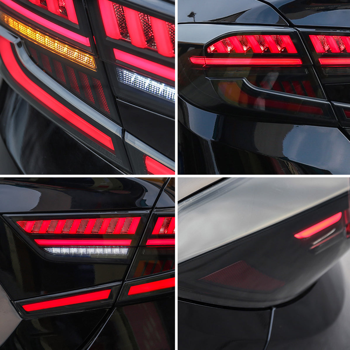 VLAND LED V4 Tail Lights For Honda Accord 2018-2021 10th Gen with Amber ...