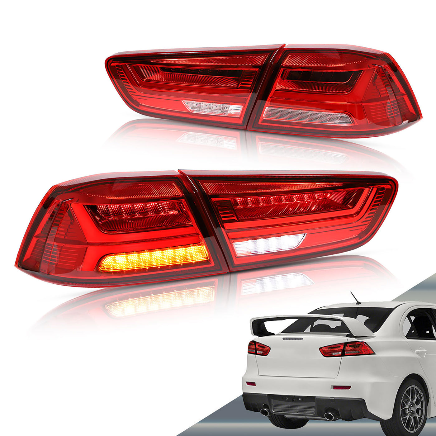 VLAND LED Tail Lights For Mitsubishi Lancer EVO X 2008-2018