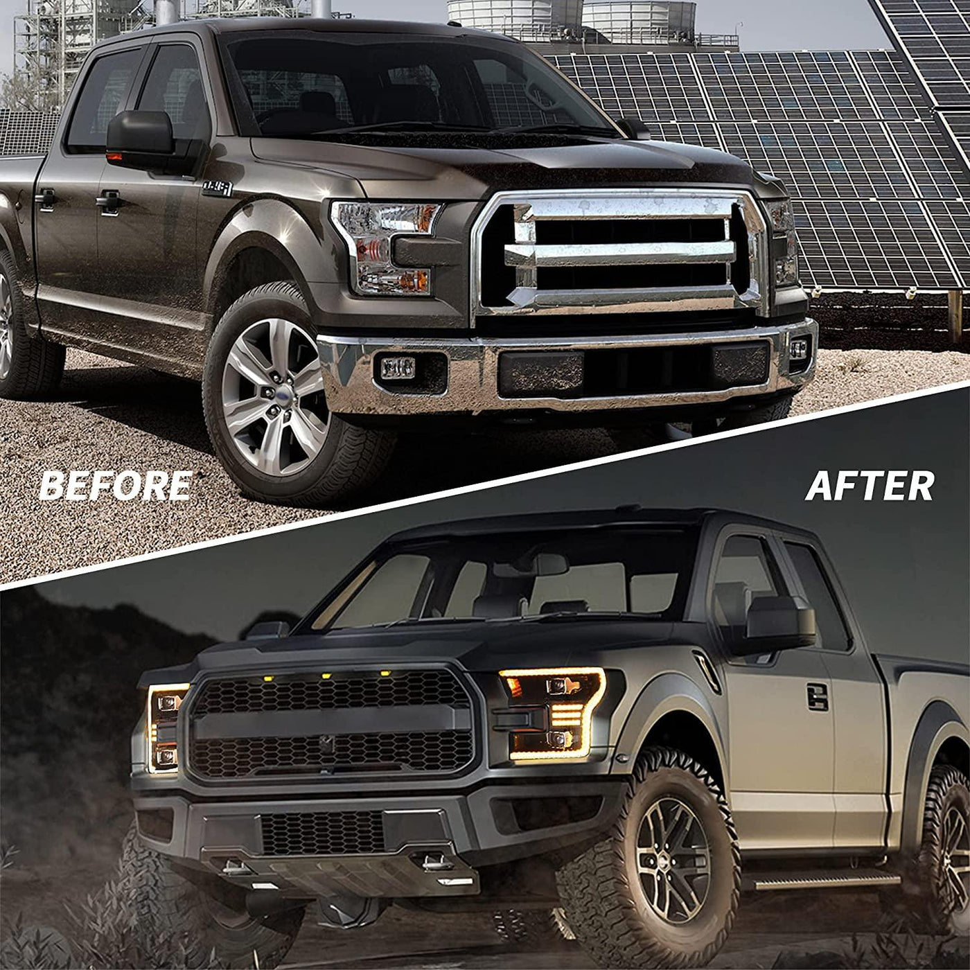 VLAND Full LED Headlights For Ford F150 13th Gen Pickup 2015-2017 ...
