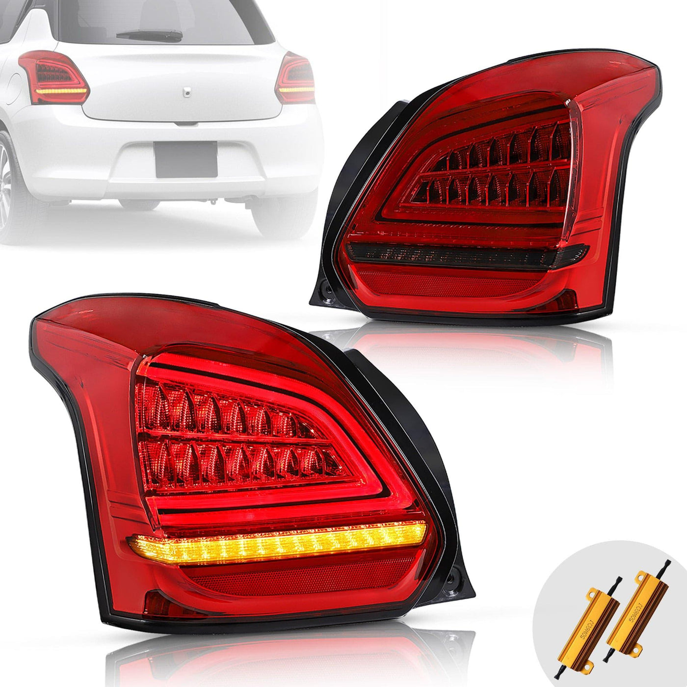 VLAND LED Tail Lights For Suzuki Swift Sport 2017-2019