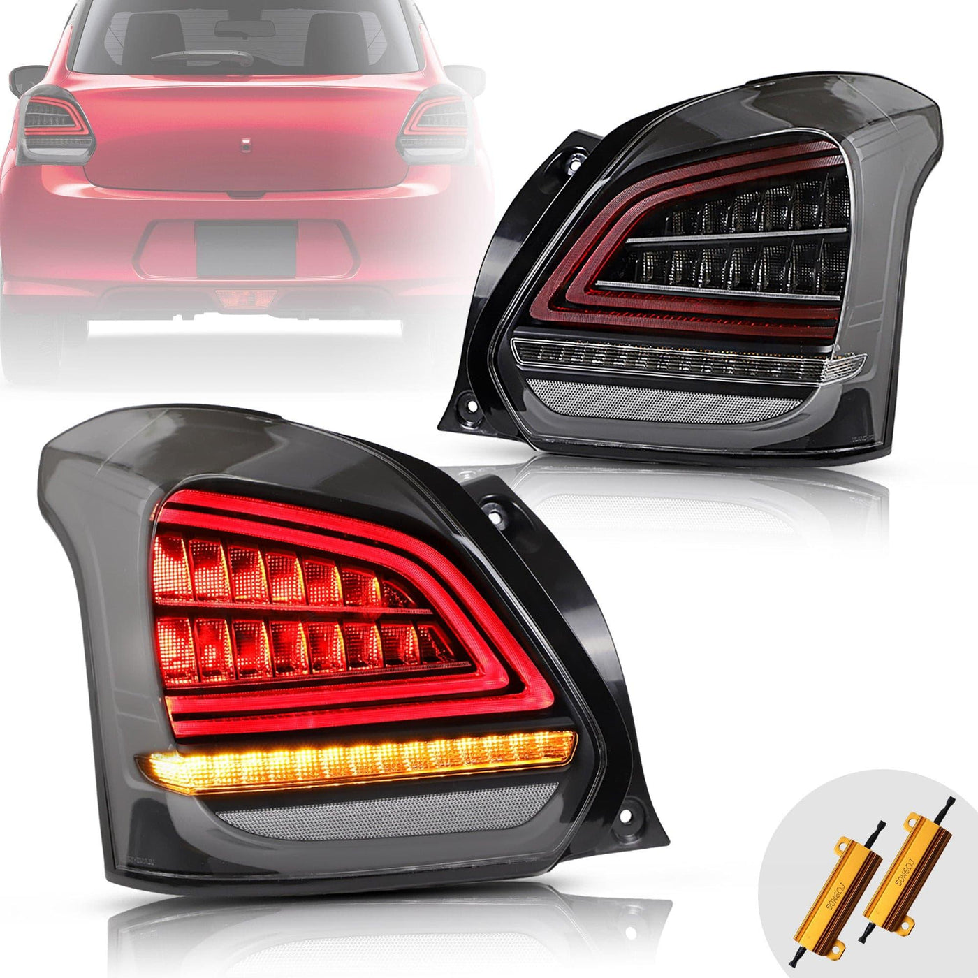 VLAND LED Tail Lights For Suzuki Swift Sport 2017-2019